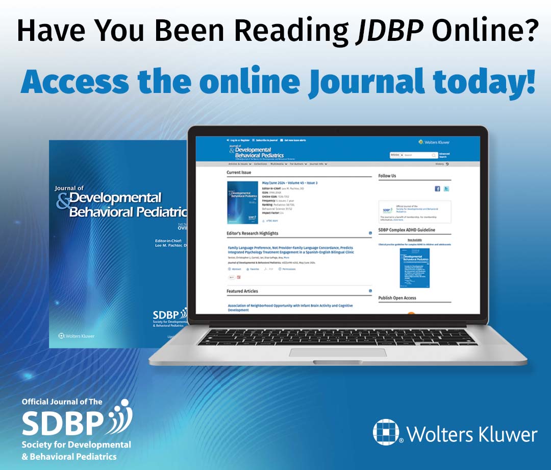 journal of Developmental & Behavioral Pediatrics (JDBP) - Society for ...
